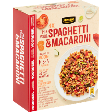 Jumbo Spaghetti & Macaroni Mix 4 x 40 g - Voordeelverpakking bestellen ...