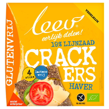 Leev Bio Crackers Lijnzaad Haver Glutenvrij bestellen? - Ontbijt ...