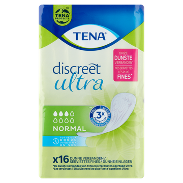 Tena Discreet Ultra Normal Dunne Verbanden 16 Stuks bestellen ...